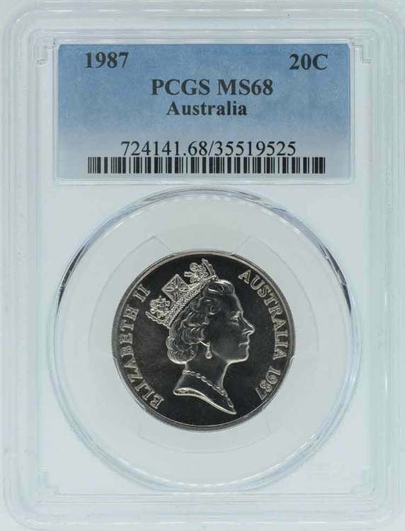 1987 Australian 20C PCGS Graded MS68 – My Collectables