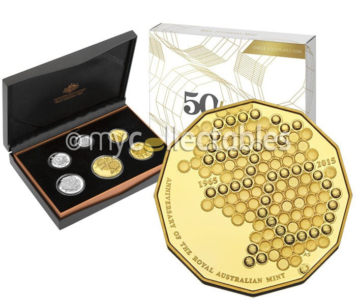 2015 Six Coin Proof Set - 50th Anniversary of the Royal Australian Mint ...