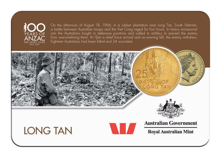 2016 25c Coin 'Anzac to Afghanistan' - BATTLE OF LONG TAN – My Collectables