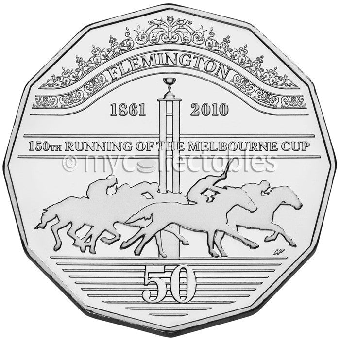 2010 Australian 50c Uncirculated Coin -150th Running of the Melbourne ...