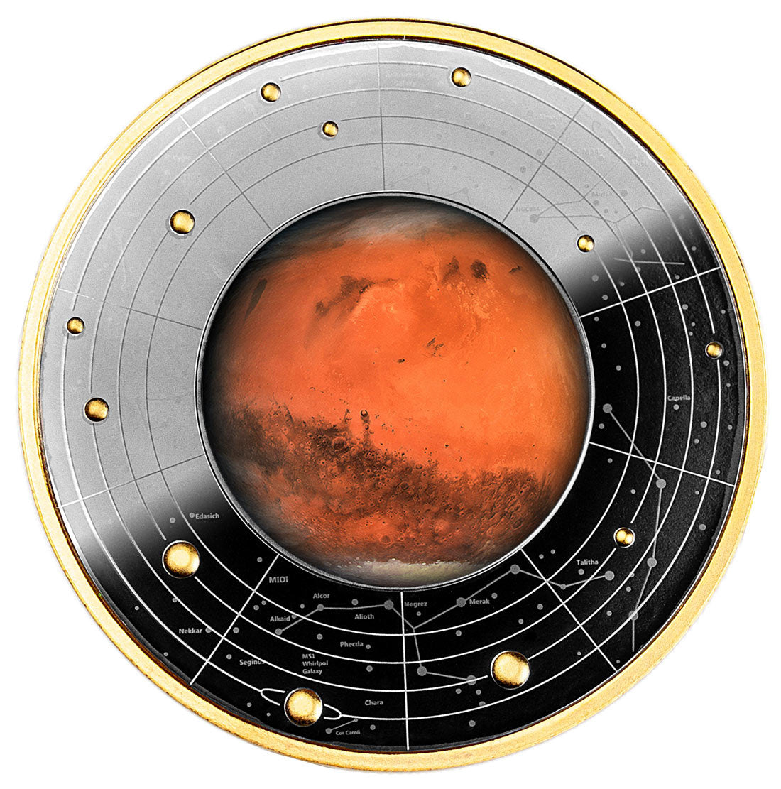 2021 Cameroon 500 Francs Silver Ruthenium Coin - Solar System - Mars ...
