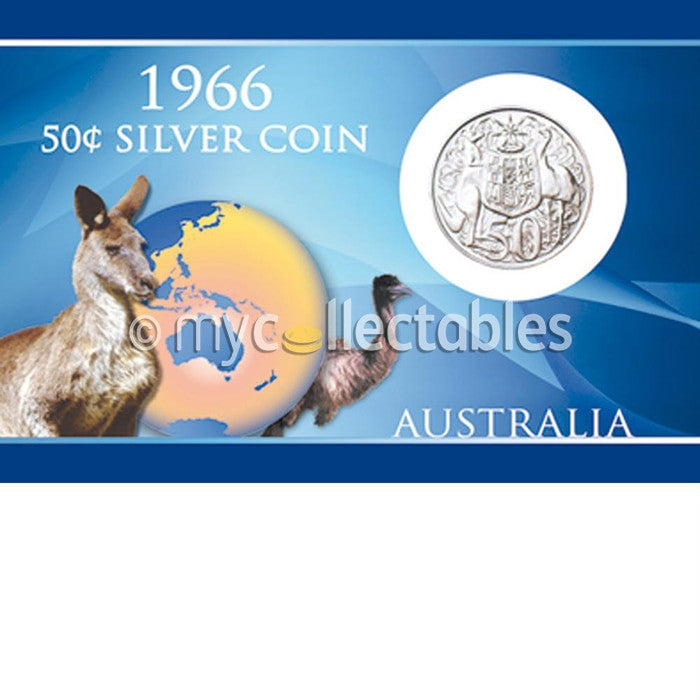 1966 Australian Silver Round 50c Coin on Presentation Card (aUNC) – My ...