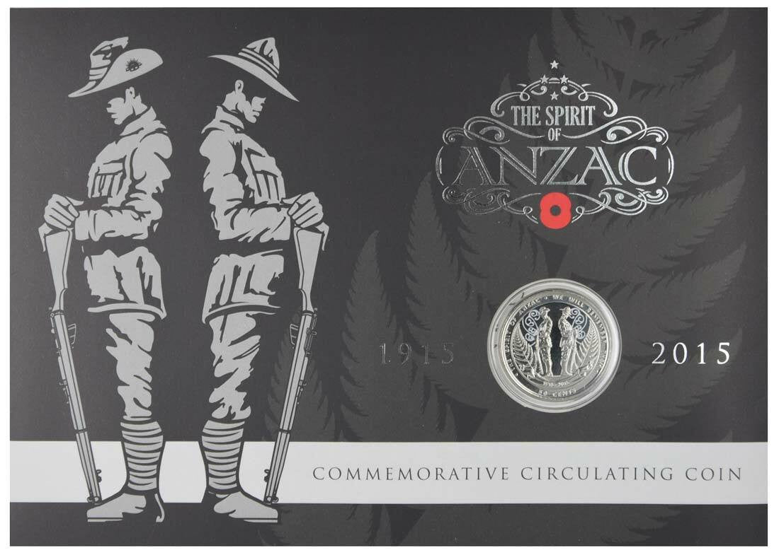 2015 NZ 50c The Spirit of ANZAC Commemorative Coin in Card – My ...