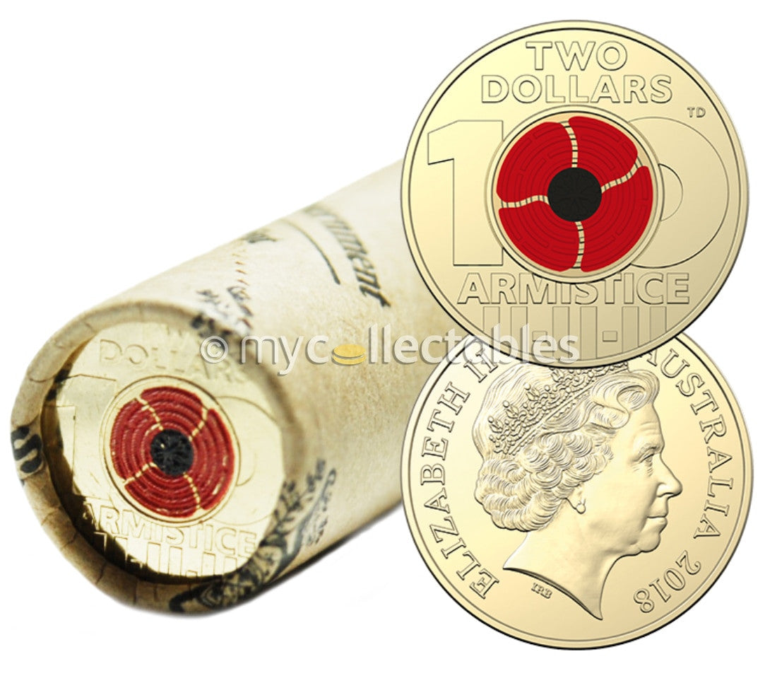 2018 $2 Royal Australian Mint Roll - Remembrance Day - Armistice Centenary – My Collectables