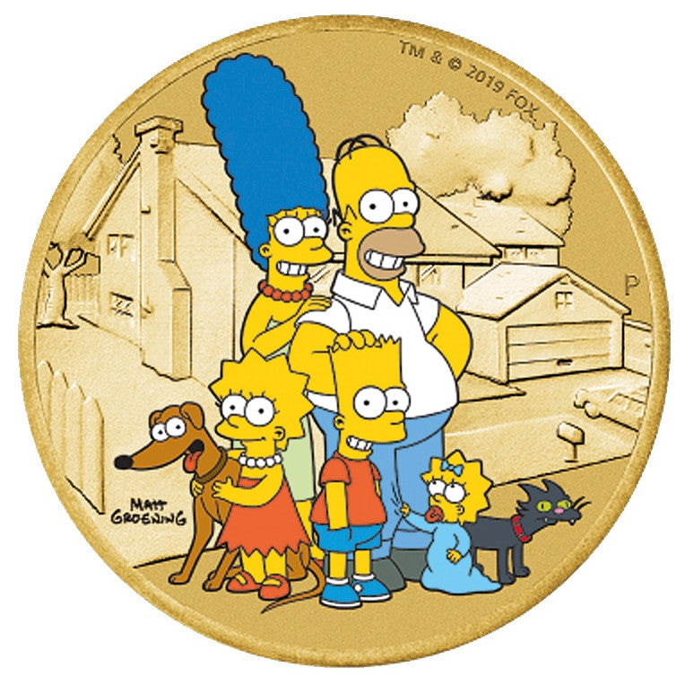 2019 $1 The Simpsons Family Coin & Stamp Cover PNC – My Collectables